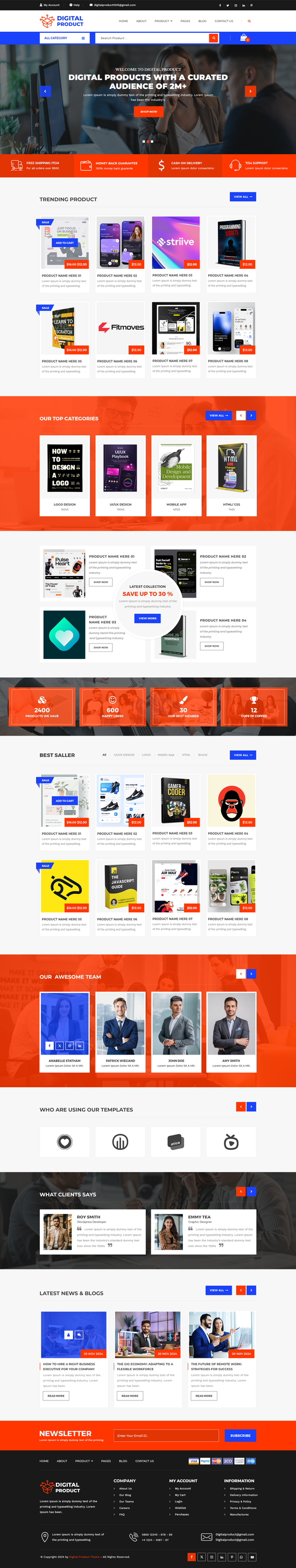 Digital Products WordPress Theme For Creative Entrepreneurs – revolution WP