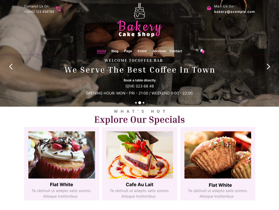 Free Bakery WordPress Theme : Display Your Bakery Items – revolution WP