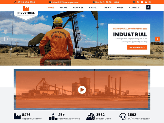 Free Industrial WordPress Theme For Machinery & Equipment – revolution WP