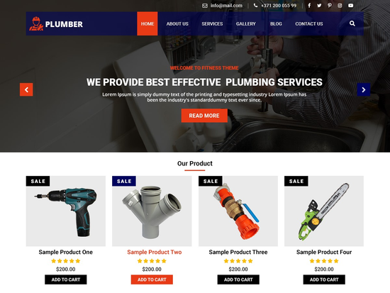 Free Plumbing WordPress Theme | Build Your Plumbing Site – revolution WP