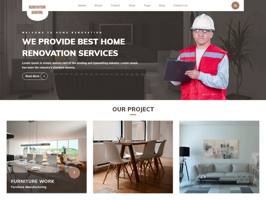 Revamp Roofs With The Free Renovation Roofing WordPress Theme ...