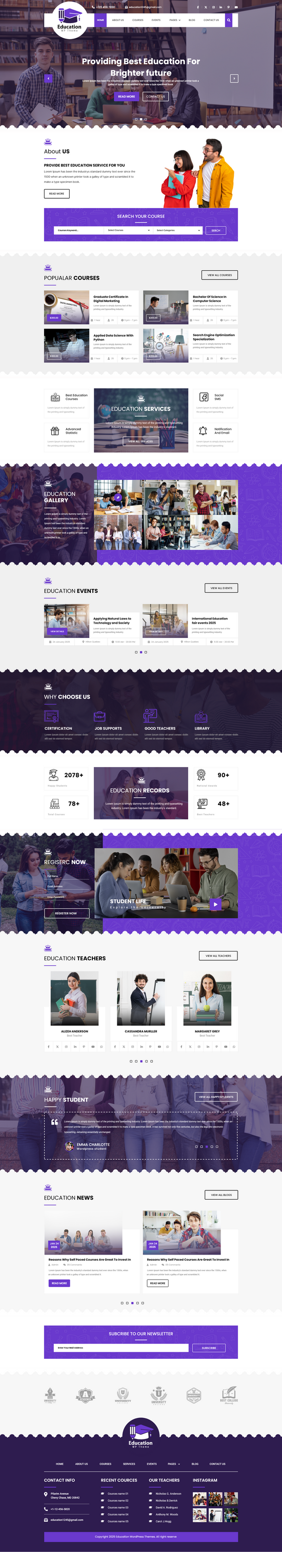 Institute WordPress Theme : Ignite Bright Academic Minds – revolution WP